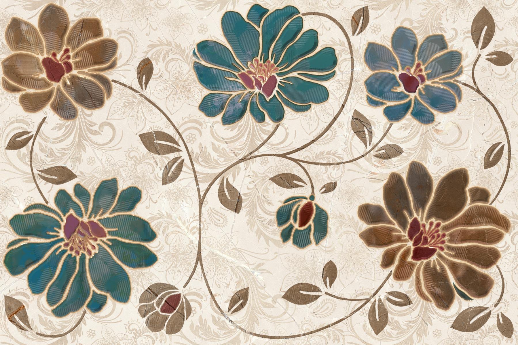 Buy OHG Calendula Aqua HL Wall Tiles Online | Orientbell Tiles