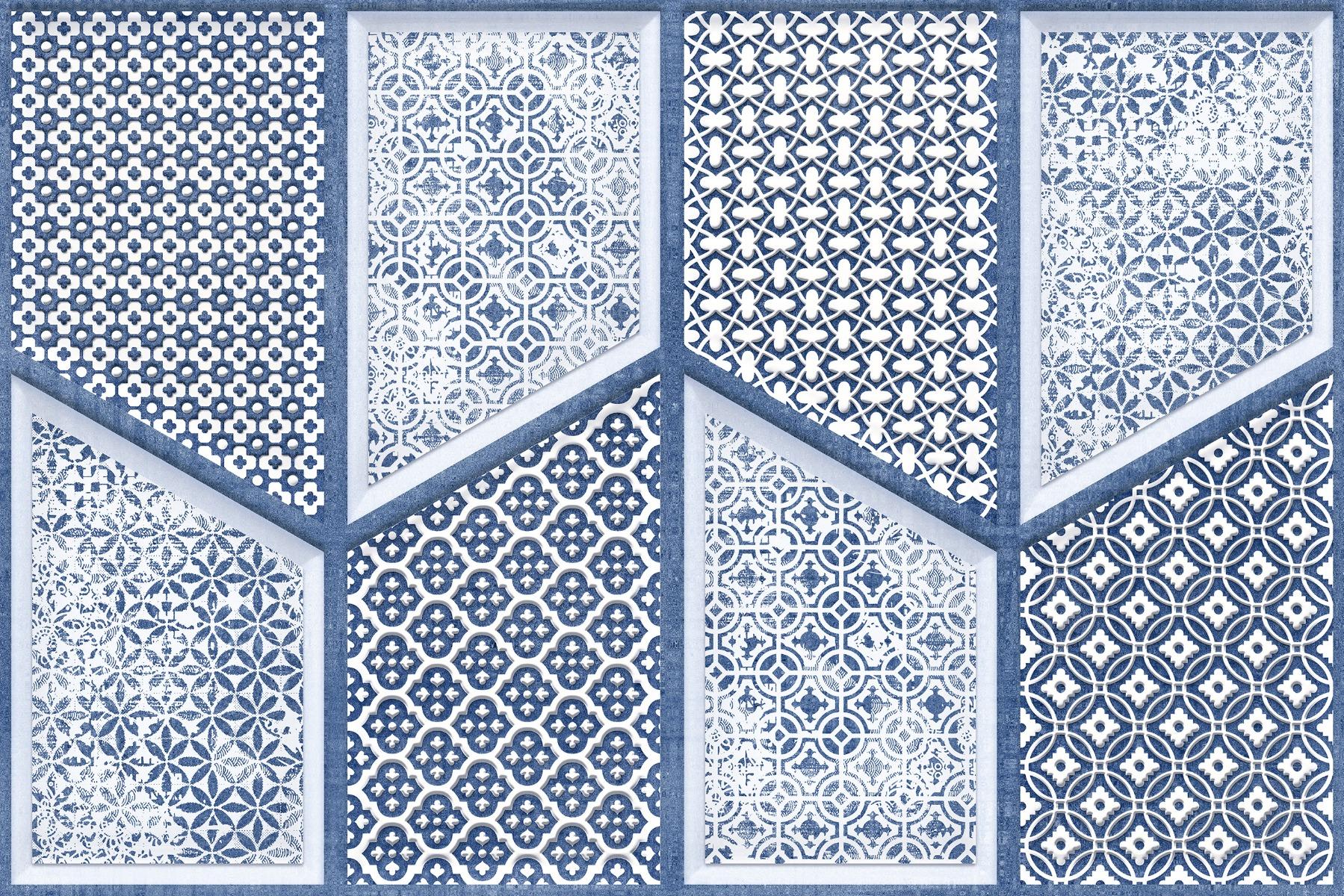 Buy OHG Persian Art Blue HL Wall Tiles Online | Orientbell Tiles