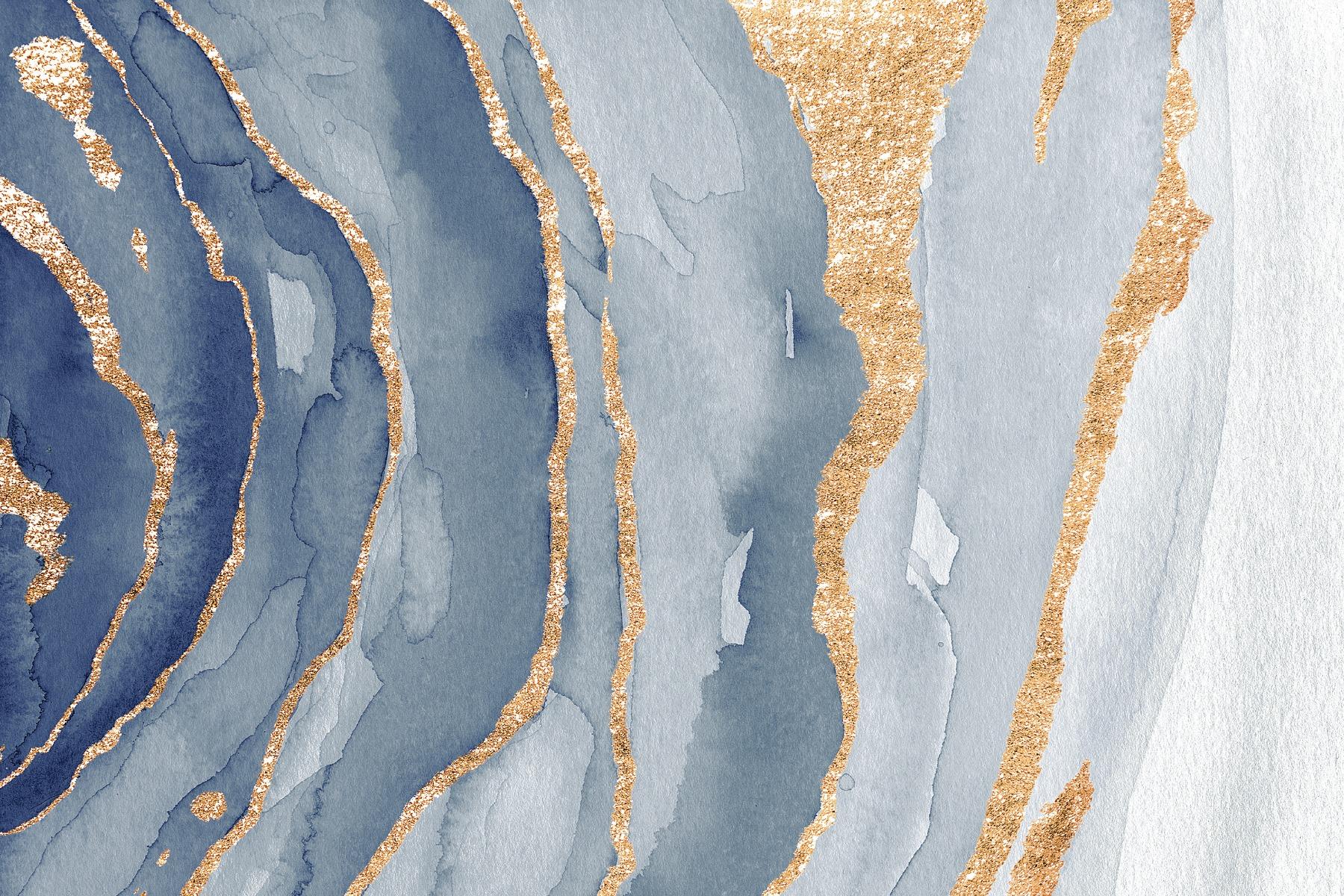 Buy SBG Fluid Marble Blue Gold Wall Tiles Online | Orientbell Tiles
