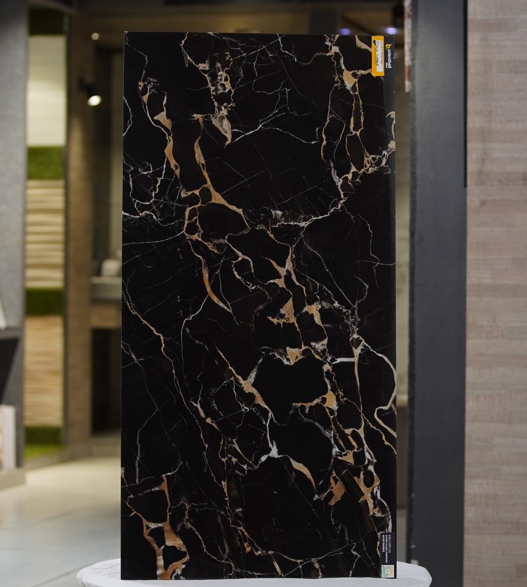 Buy Super Gloss Portoro Gold Marble Floor Tiles Online | Orientbell Tiles