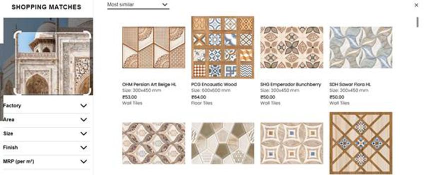 Choose the Tiles You Have Been Looking for, With Easy Visual Search